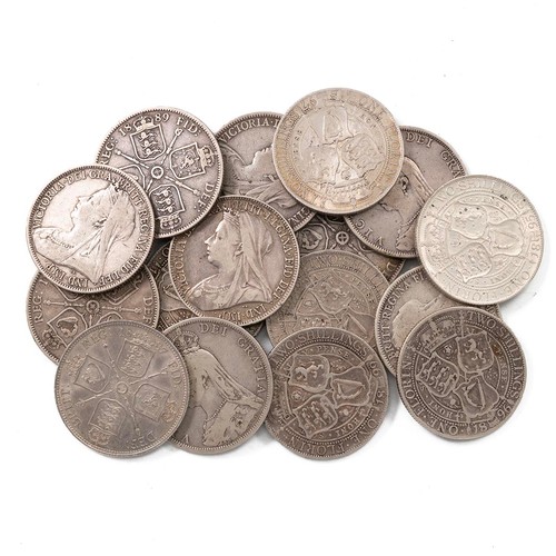 Jubilee & Old Head Florins (16) - date run, from 1887 through 1901 with ...