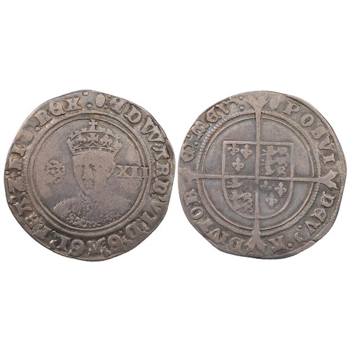 Edward VI, fine silver issue (1551-3) Shilling (S 2482), with tun ...
