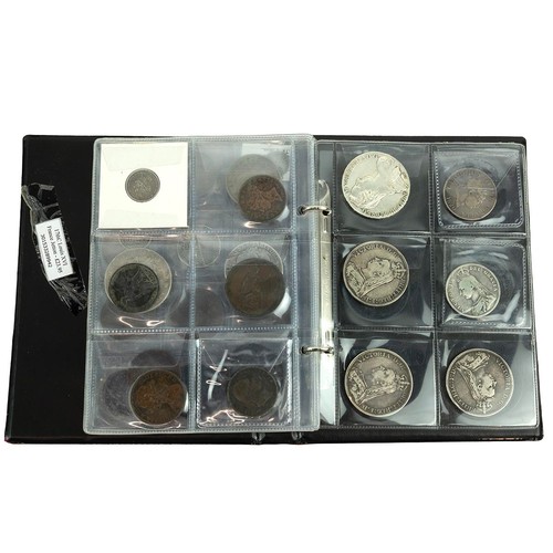 Coin and notes collection - an album of banknotes, plus three coin ...