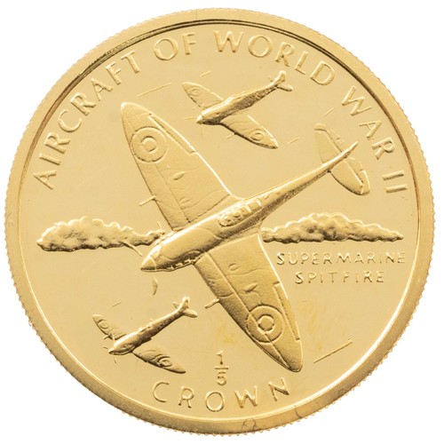 Elizabeth II Isle of man 1995 1/5 gold crown celebrating Aircraft of ...