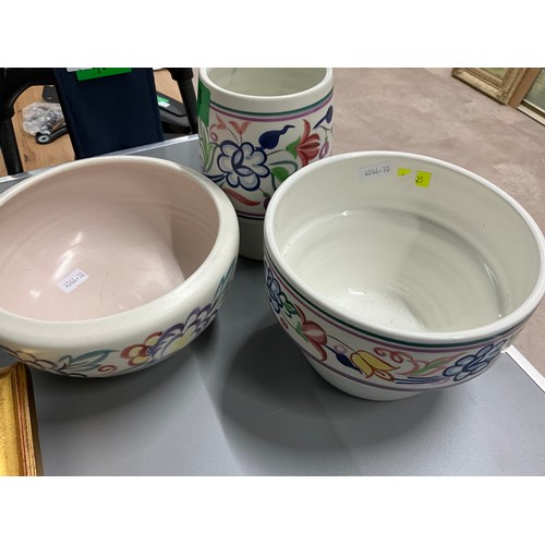Three items of Poole pottery