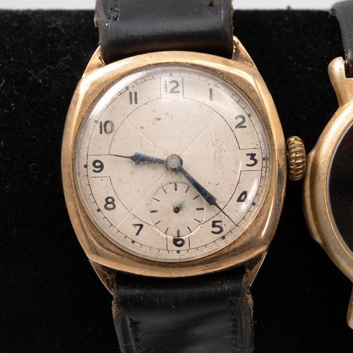 Collection of 12 watches to include a 9ct gold cased example, gross ...