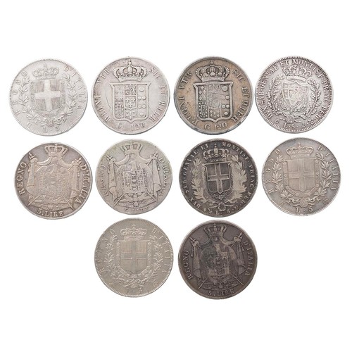A collection of Italian coins, all tested as 900 silver (10).