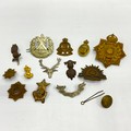 A collection of military cap badges, to include Cameroonian rifles ...
