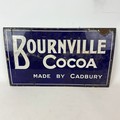 A vintage Bournville Cocoa enamel sign, 61cm x 35.5cm