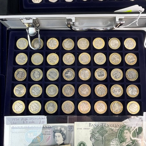 A collection of mixed modern coinage to include three £2 2002 ...
