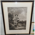 A 19th Century Artists proof after Norman Hurst of a young boy carrying ...