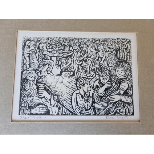 A good set of four signed Woodblock Pictures by Edna Whyte, Signed in ...