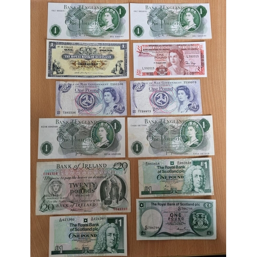 A quantity of British bank Notes some mint.