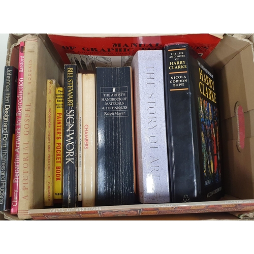 A good quantity of Books in five boxes.