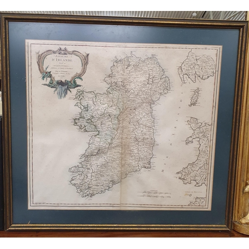 A 18th Century hand coloured Map of Ireland. Royaume d'irlande. Dated ...