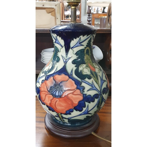 A very good Moorcroft Pottery Table Lamp in perfect condition with ...