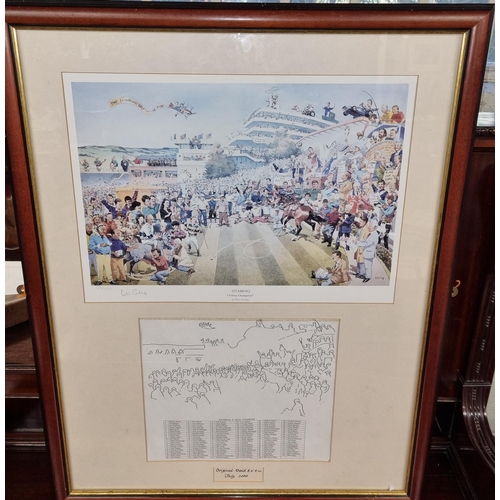 After Peter Curling, (b. 1955) Istabraq (A True Champion) a coloured ...