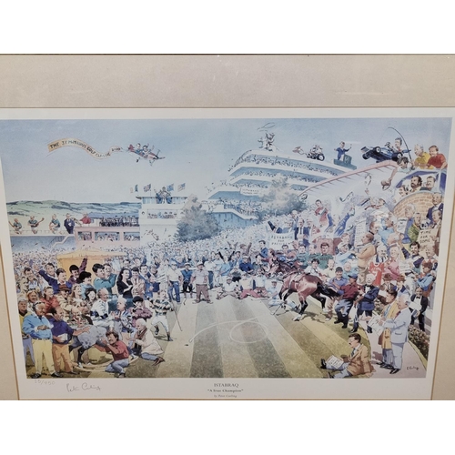 After Peter Curling, (b. 1955) Istabraq (A True Champion) a coloured ...