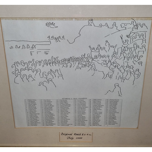After Peter Curling, (b. 1955) Istabraq (A True Champion) a coloured ...