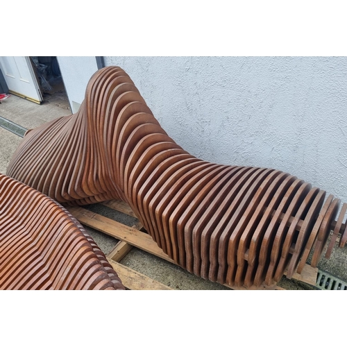 An unusual laminate timber Sculpture.