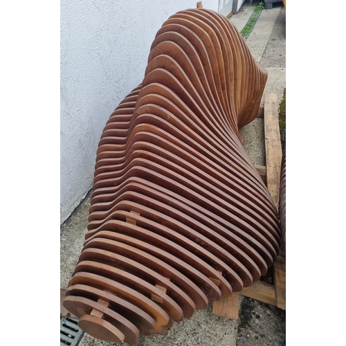 An unusual laminate timber Sculpture.