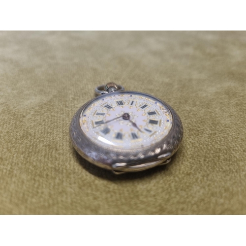 An embossed silver gilt ladies pocket Watch stamped 935 along with The ...