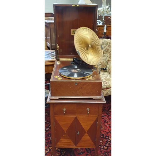 A HMV Lumiere model oak cased 460 Gramophone, c1925, with original ...