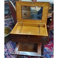 A 19th Century Mahogany Work Table with fitted birds eye maple interior ...