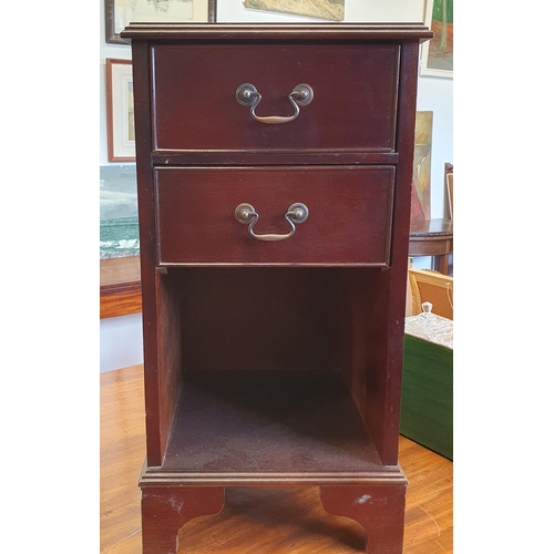 A reproduction Mahogany Locker. H 68 x W 35 x D 35 cm approx.