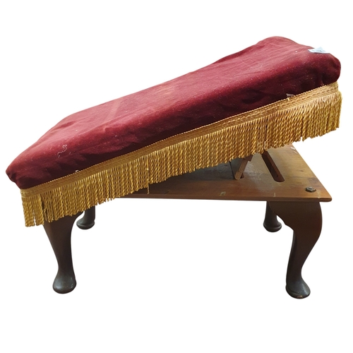 A late 19th early 20th Century folding Gout Stool.