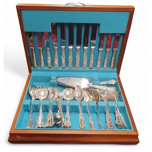 A good cased set of Kings pattern Cutlery by The Royals Silverware ...