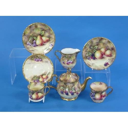 David R. Bowkett, ten pieces of bone china, each signed by David R ...