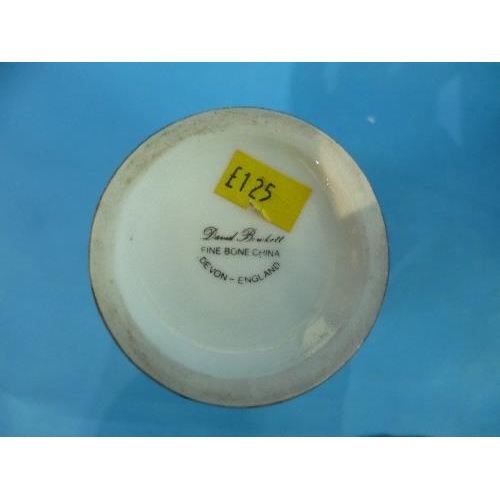 David R. Bowkett, ten pieces of bone china, each signed by David R ...