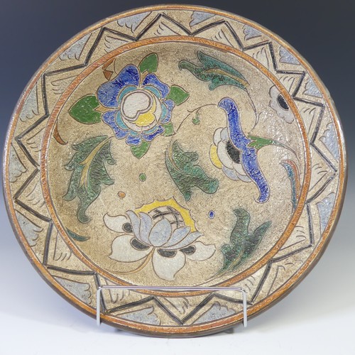 A circa 1930s Honiton pottery Jacobean design Charger, with sgraffito ...