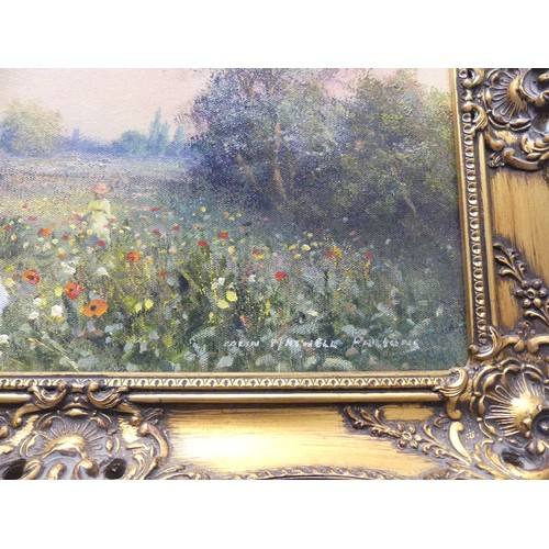 Colin Maxwell Parsons (British, b.1938), Edwardian children in a poppy ...