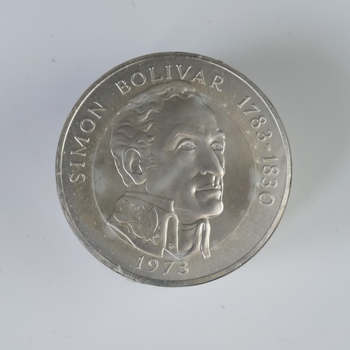 Ten Republic of Panama 20 Balboas uncirculated silver Coins, dated 1973 ...