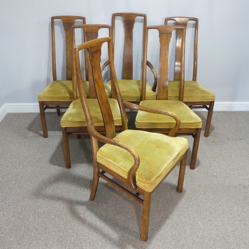 A set of six mid-20th century walnut dining Chairs, by Drexel Heritage ...