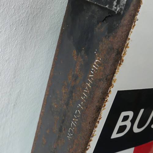 Bus and Coach Memorabilia; A London Transport enamel 'Bus & Coach Stop ...