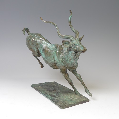 Mark Coreth (British, b. 1958), 'Running Kudu', limited edition bronze ...