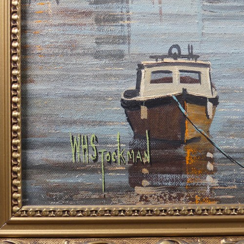 William Henry Stockman (1935-2021), Boats moored at Brixham Harbour ...