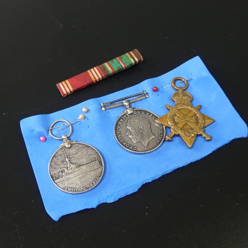 A WW1 group of three Medals, awarded to William James Pidgeon, Royal ...
