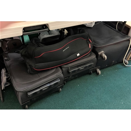 3 X LARGE ROLLING ANTLER CASES WITH A JANE SHILTON BAG