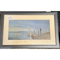 RACHEL LONG (BRITISH) FRAMED SIGNED AND ANNOTATED PRINT - ‘LYMINGTON ...