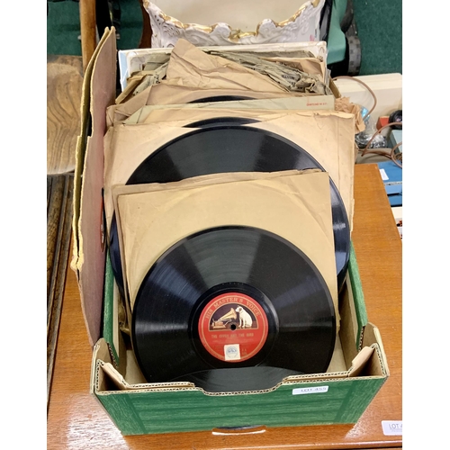 A BOX OF VINTAGE 78 RPM RECORDS