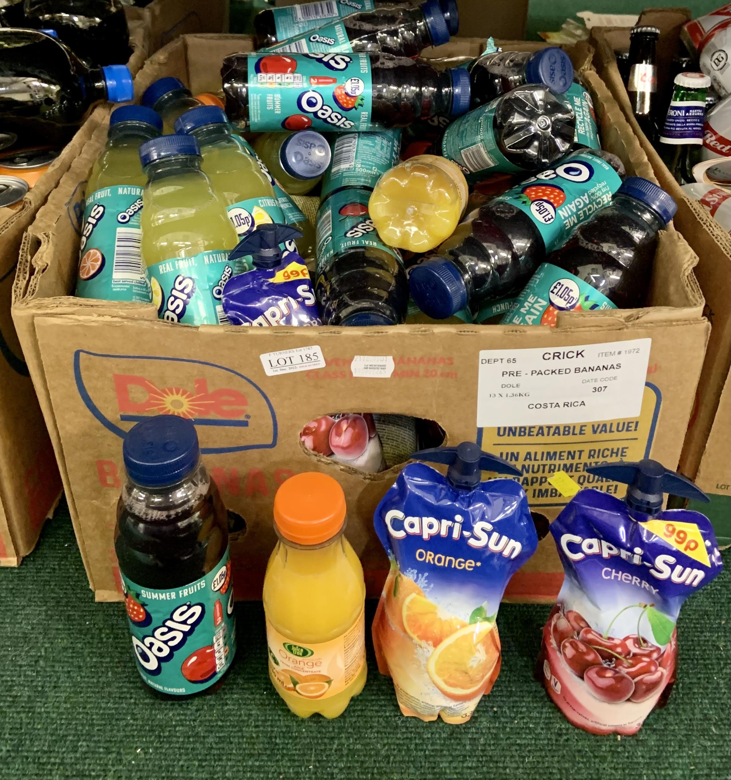 LARGE QTY MIXED FRUIT DRINKS INC. OASIS SUMMER FRUITS, OASIS CITRUS ...