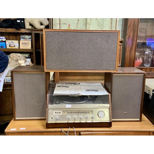 A VINTAGE SHARP GS5500 GOLDEN SOUND HI-FI SYSTEM= RECORD DECK/STEREO ...