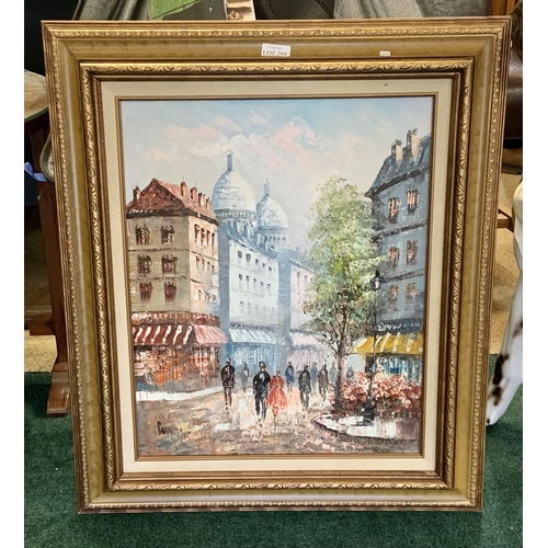 CAROLINE C BURNETT (USA 1877 -1950) PARISIAN IMPRESSIONIST STREET SCENE ...