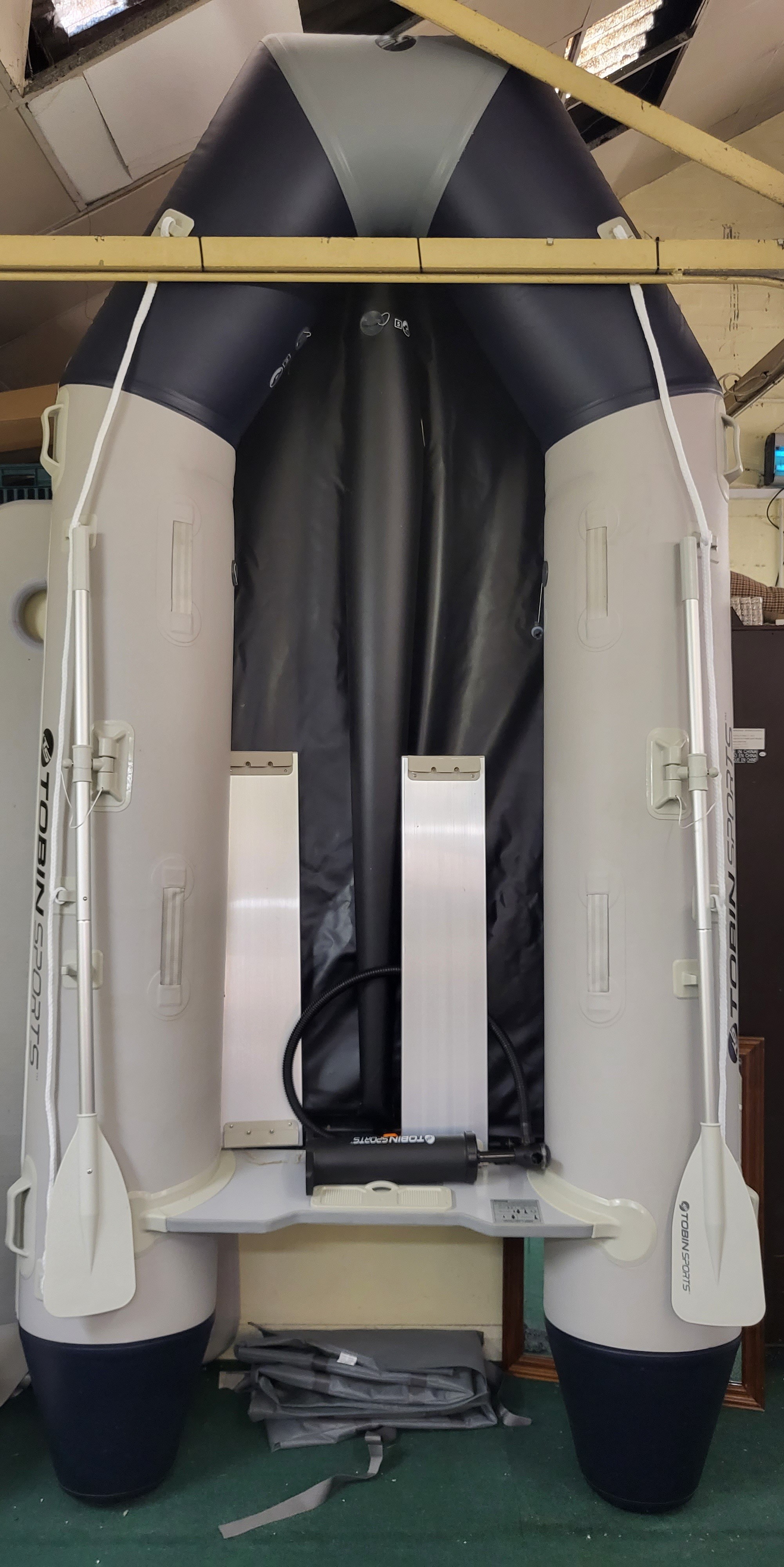 TOBIN SPORTS INFLATABLE BOAT - 3.3M LONG X 1.6M WIDE X 44CM DEEP - 2 ...