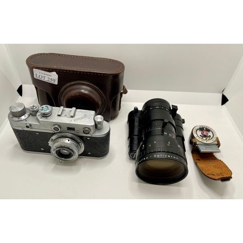 RUSSIAN ZORKI C SLR VINTAGE RANGE FINDER CAMERA WITH CASE AND A STITZ ...