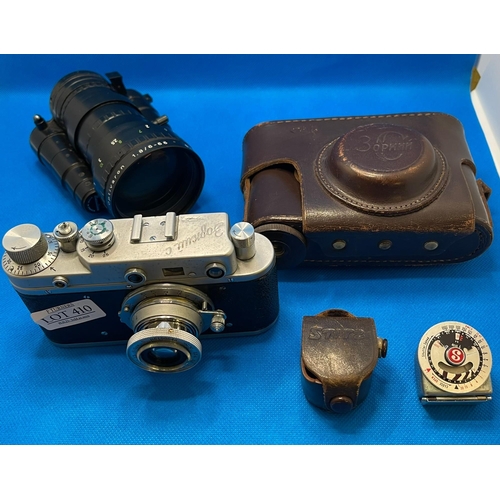 RUSSIAN ZORKI C SLR VINTAGE RANGE FINDER CAMERA WITH CASE AND A STITZ ...