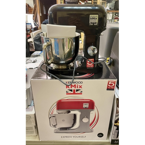 BOXED KENWOOD K-MIX STAND MIXER - BLACK - 3 PADDLES WITH SPLATTER GUARD