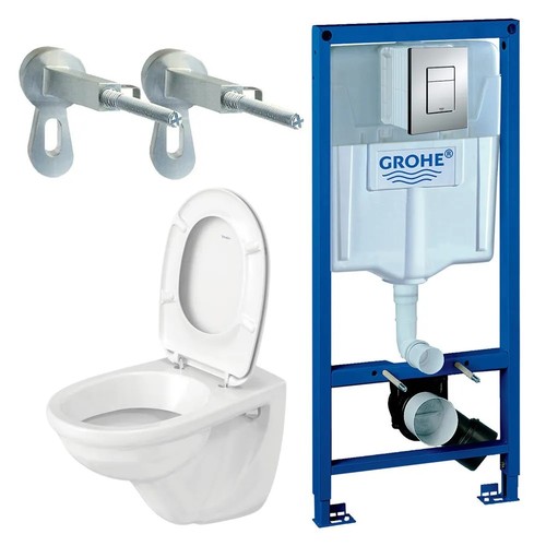 BOXED GROHE BATHROOM ALL INCLUSIVE DESIGN SET WALL HUNG TOILET WITH ...