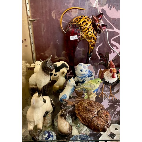 A SMALL COLLECTION OF TEN (10) VARIOUS ANIMAL FIGURES -CATS & BIRDS ...