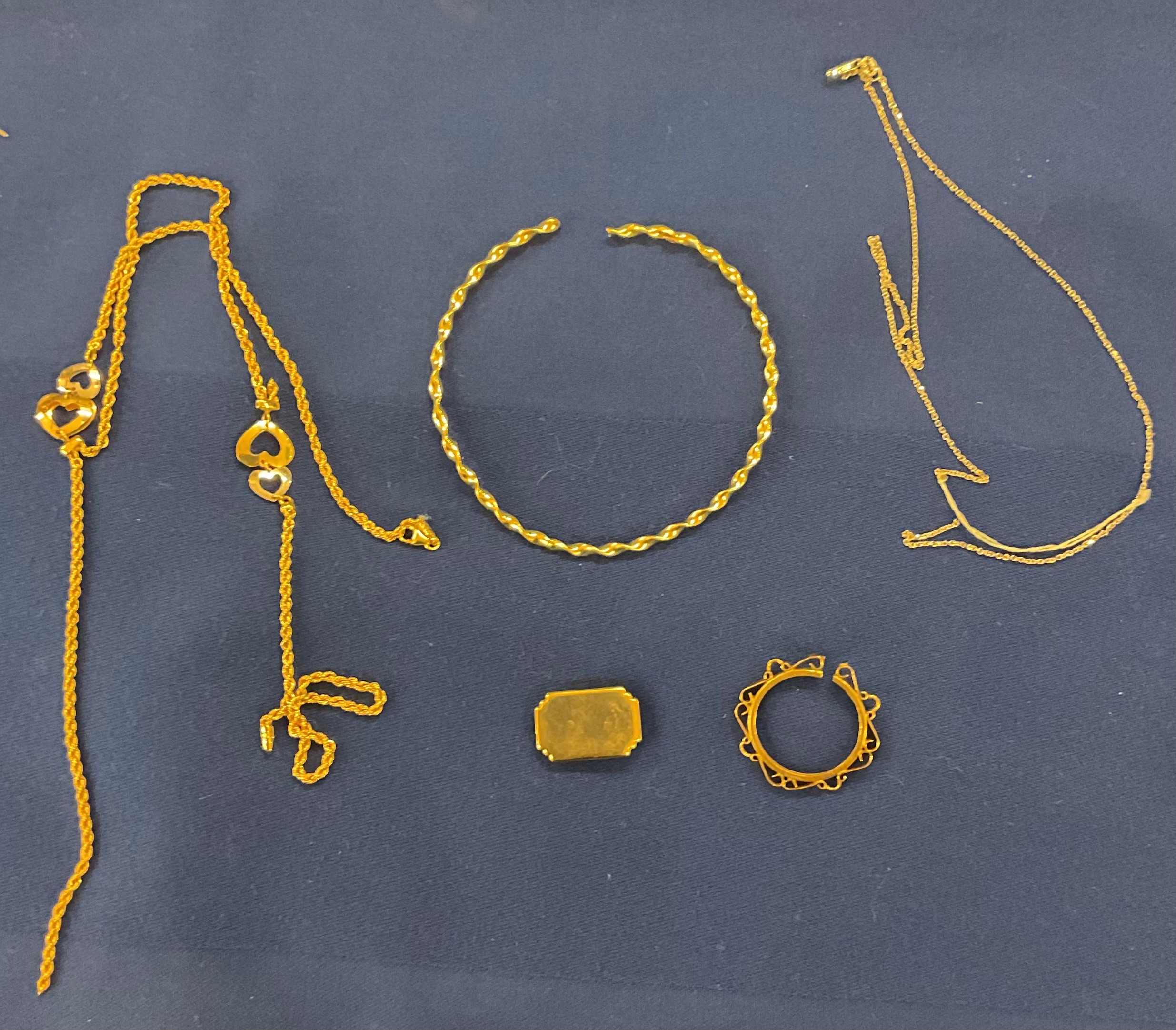 VARIOUS SCRAP/DAMAGED GOLD - 1.8G 18CT WHITE GOLD, 7.2G 14CT YELLOW ...